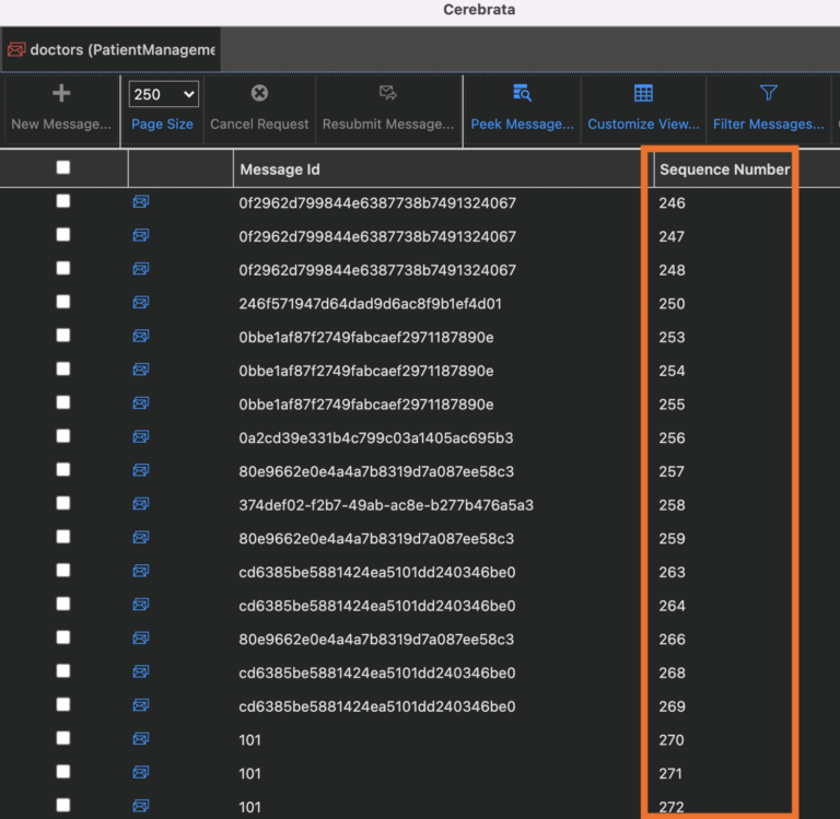 Peek Messages By Sequence Number In Azure Service Bus